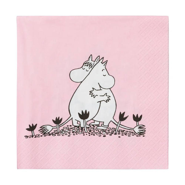 Moomin Love Napkins Pink 33cm - The Official Moomin Shop