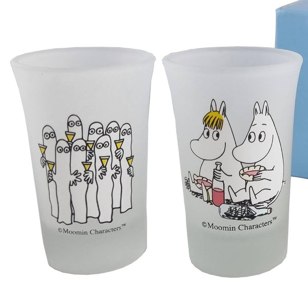 Moomintroll & Snorkmaiden & Hattifatteners Mini Glass 5cl 2-set - The ...