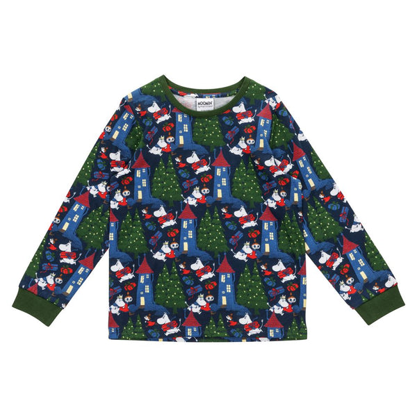 Moomin Bustling Kids Pyjamas Darkblue - The Official Moomin Shop