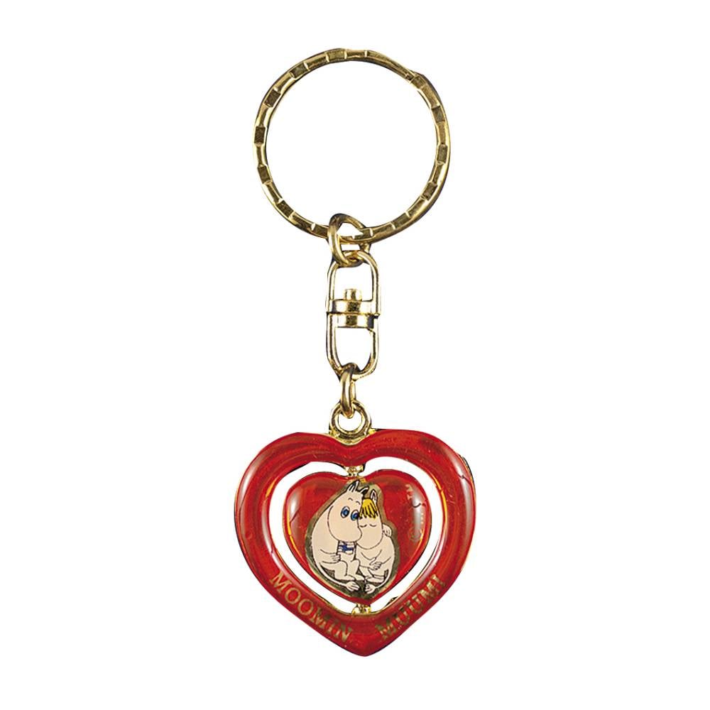 Moomintroll and Snorkmaiden Heart Keyring - The Official Moomin Shop