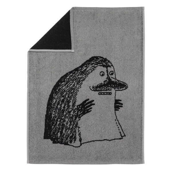 The Groke Hand Towel 50x70cm Grey - The Official Moomin Shop