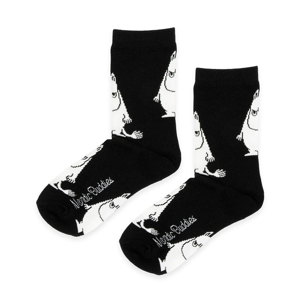 Moomintroll Angry Socks 36-42 Black - The Official Moomin Shop