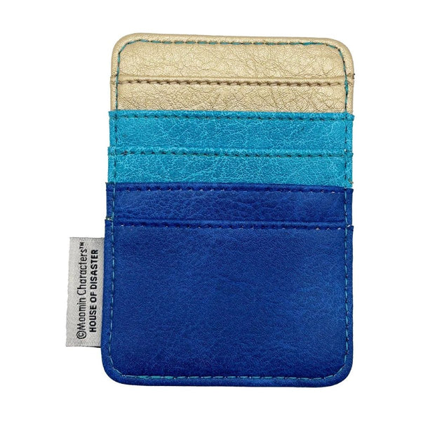 Moomintroll Gold Card Holder Blue - The Official Moomin Shop