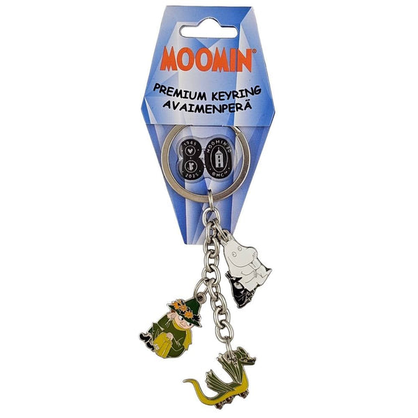 Moomintroll & Shadow & Snufkin Metal Keyring - The Official Moomin Shop