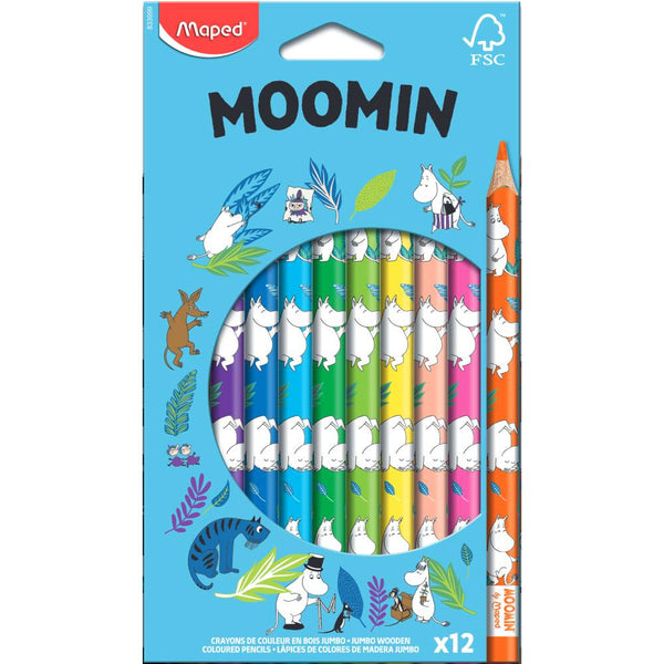 Moomintroll Colouring Pencils Jumbo 12set - Maped - The Official Moomin ...