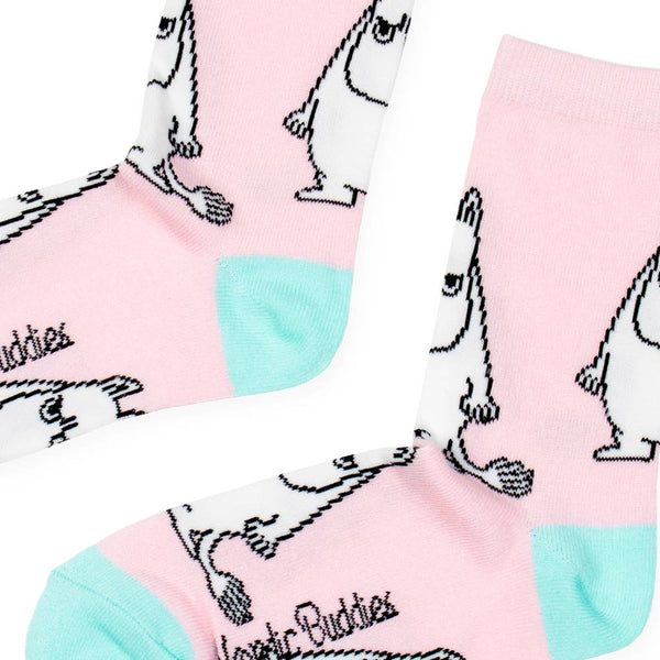 Moomintroll Angry Socks Pink 36-42 - The Official Moomin Shop